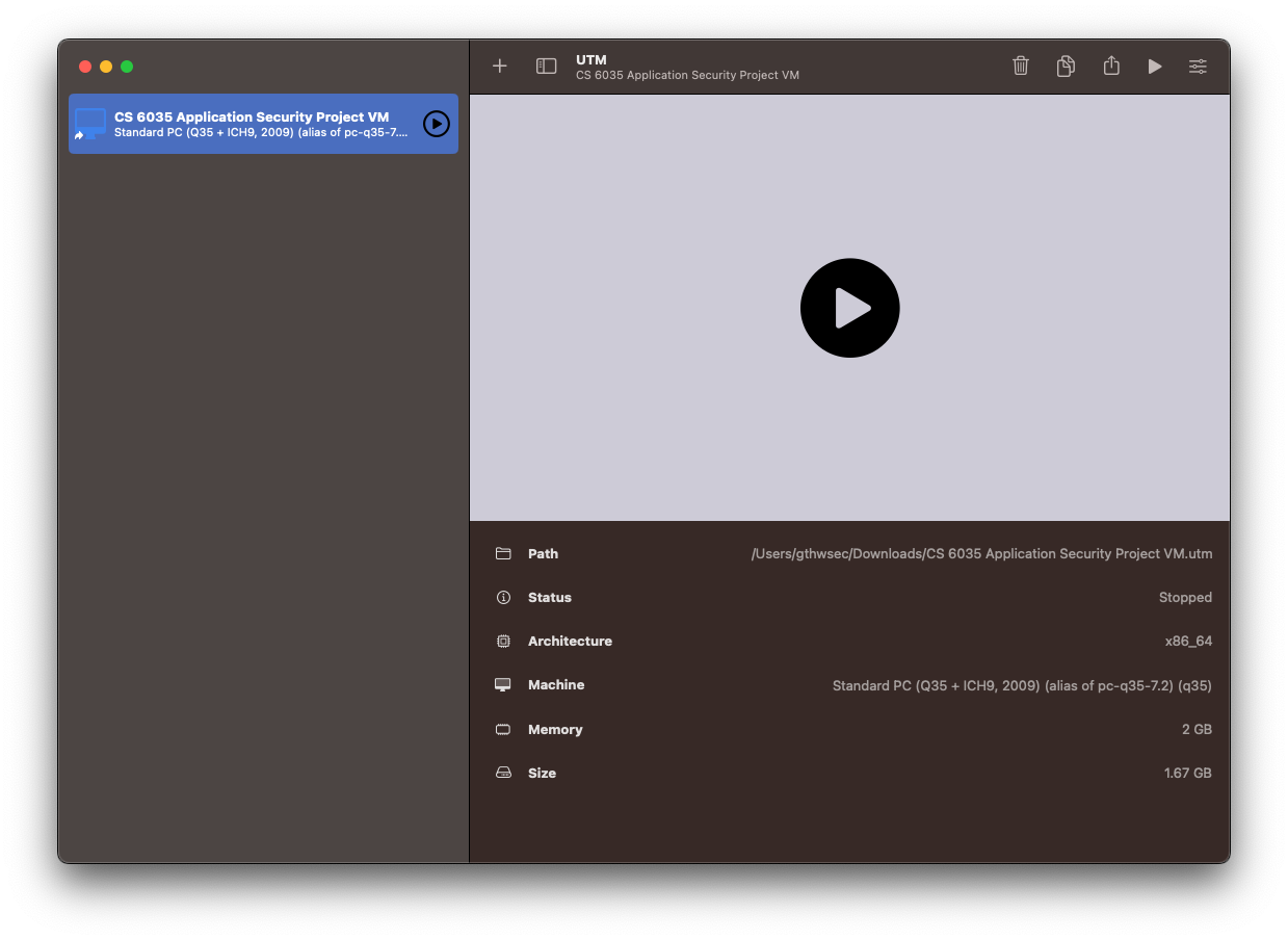 CS 4235/6035 - Project 1 VM